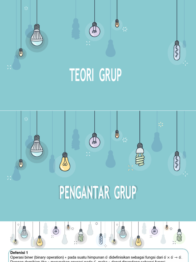 Pengantar Teori Grup | PDF | Metode & Bahan Ajar