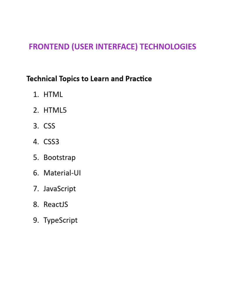 FRONTEND | PDF | Html Element | Computer Programming