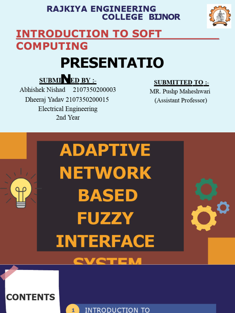 Adaptive Network Based Fuzzy Interface System Presentation | PDF | Fuzzy Logic | Applied Mathematics