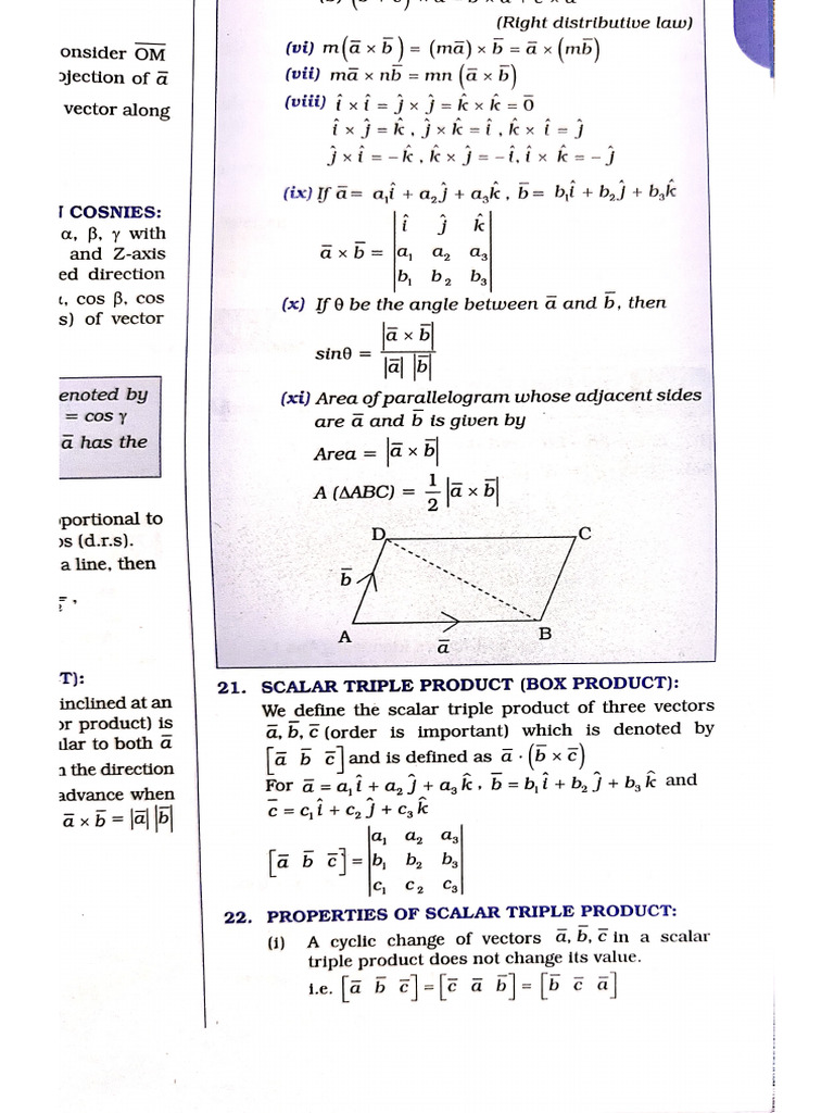 Vectors Extra Worksheet Mahaboard Uttam Pyqs | PDF