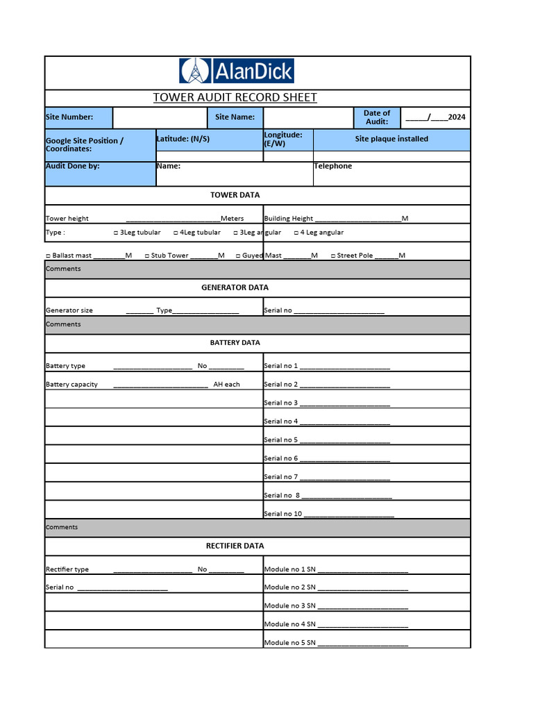 ADC Site Audit Form | Download Free PDF | Sustainable Energy | Electronics