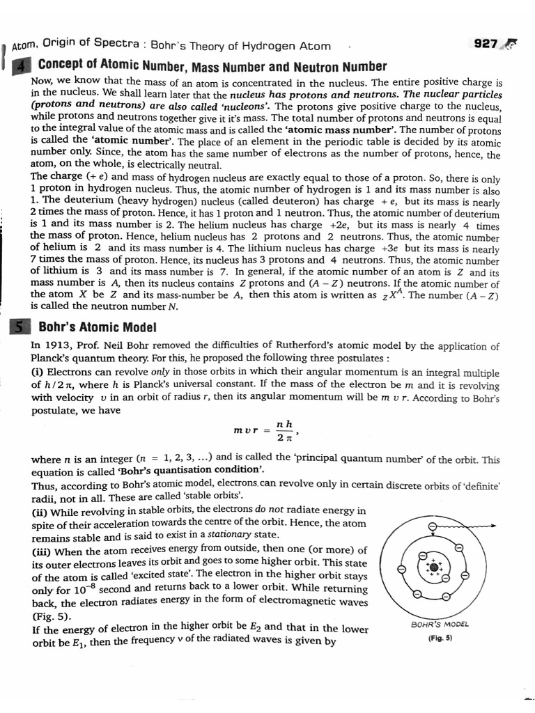 Isc Chap 26 Bohr Scan | PDF