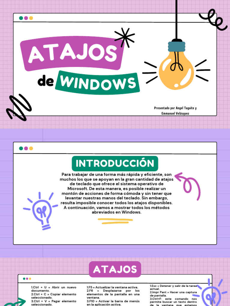Atajos de Teclado Esenciales en Windows | PDF | Ventana (informática ...