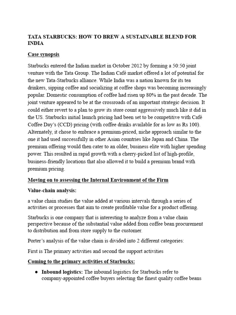 3 | PDF | Starbucks | Competitive Advantage