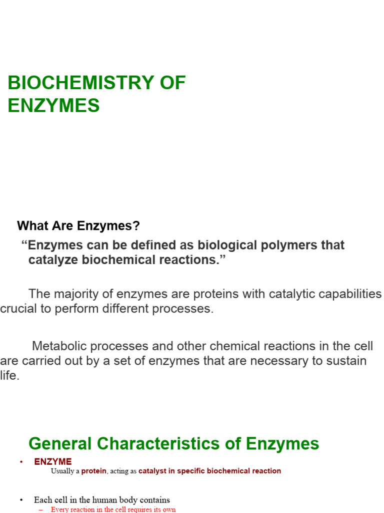 Enzymes PPT | PDF | Enzyme | Enzyme Inhibitor
