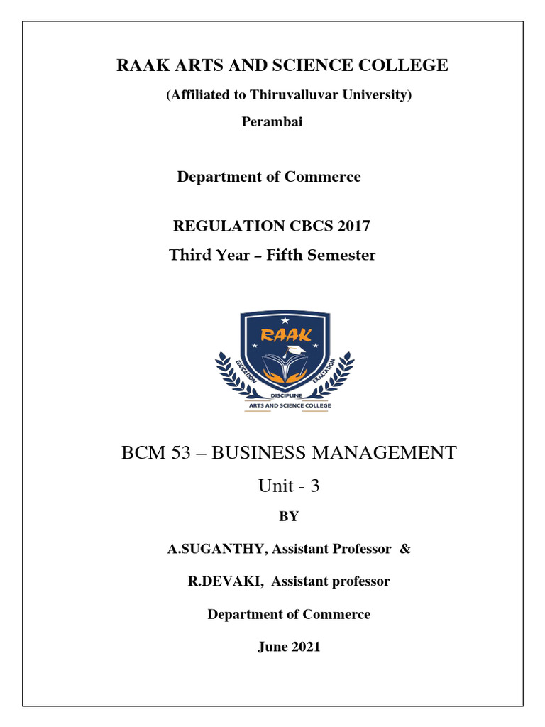 BCM 53 Unit Iii TCF | PDF | Organizational Structure | Business
