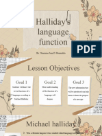 Halliday's Seven Language Functions | PDF