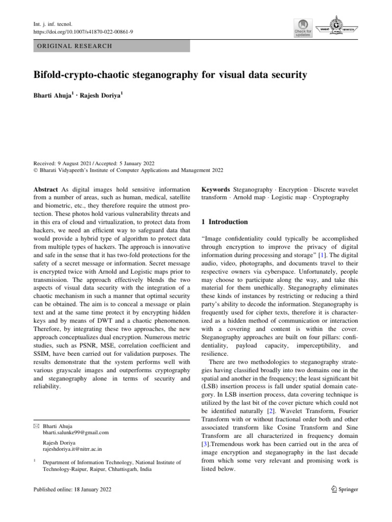 Bifold_springer | PDF | Cryptography | Data Compression