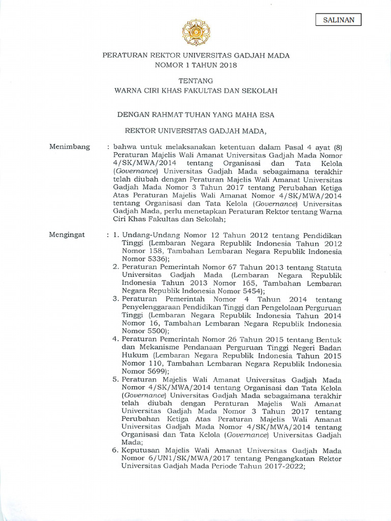 PR 1 Tahun 2018 | PDF