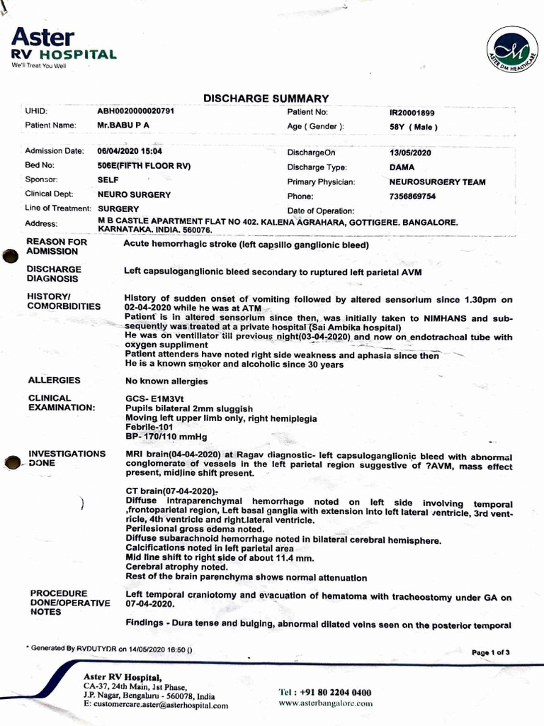 Medical Report | PDF | Clinical Medicine | Medical Specialties