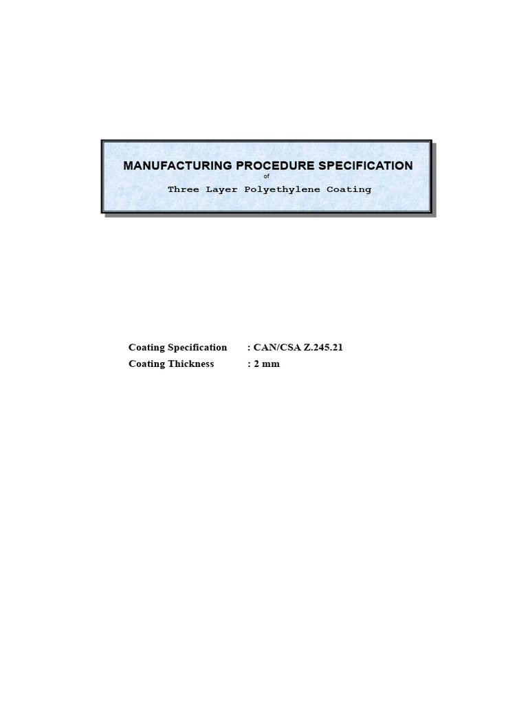 MPP & Itt - Coating 3lpe | PDF | Pipe (Fluid Conveyance) | Building Engineering