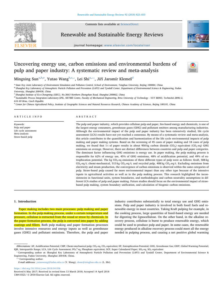 Jurnal Inter Pulp Jerami | PDF | Life Cycle Assessment | Paper