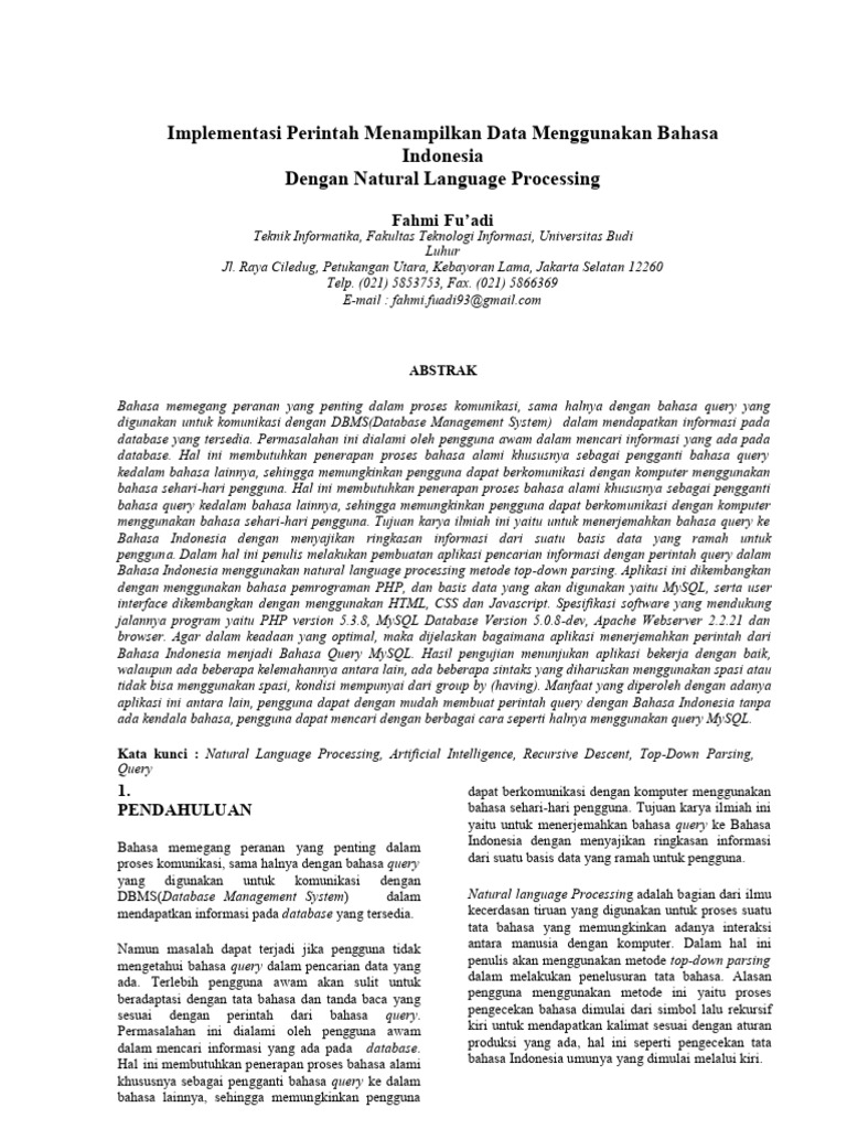 Implementasi Perintah Menampilkan Data M | PDF
