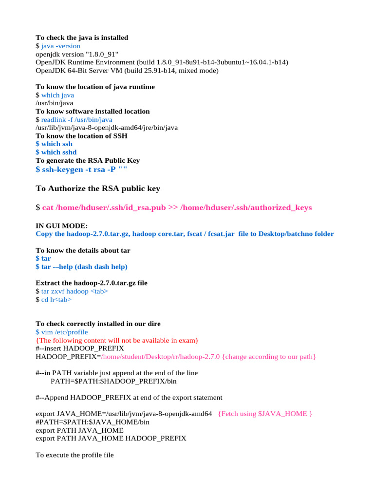 Hadoop | PDF | Java (Programming Language) | Secure Shell