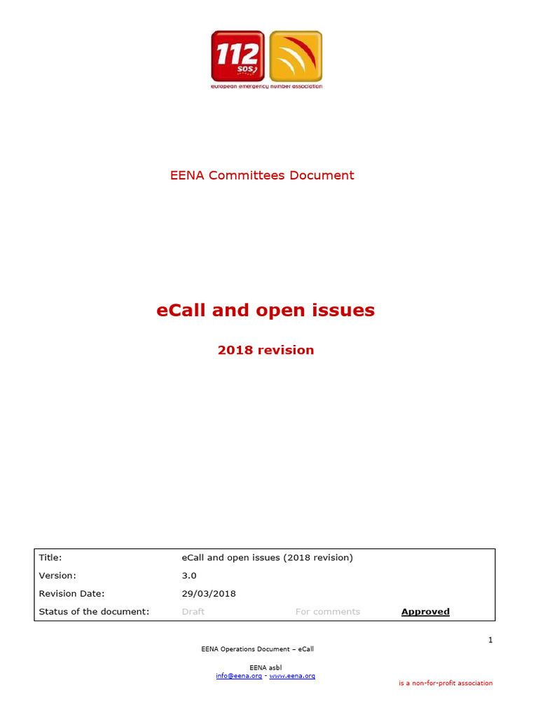eCall Operations and Issues Overview | PDF | Information And ...
