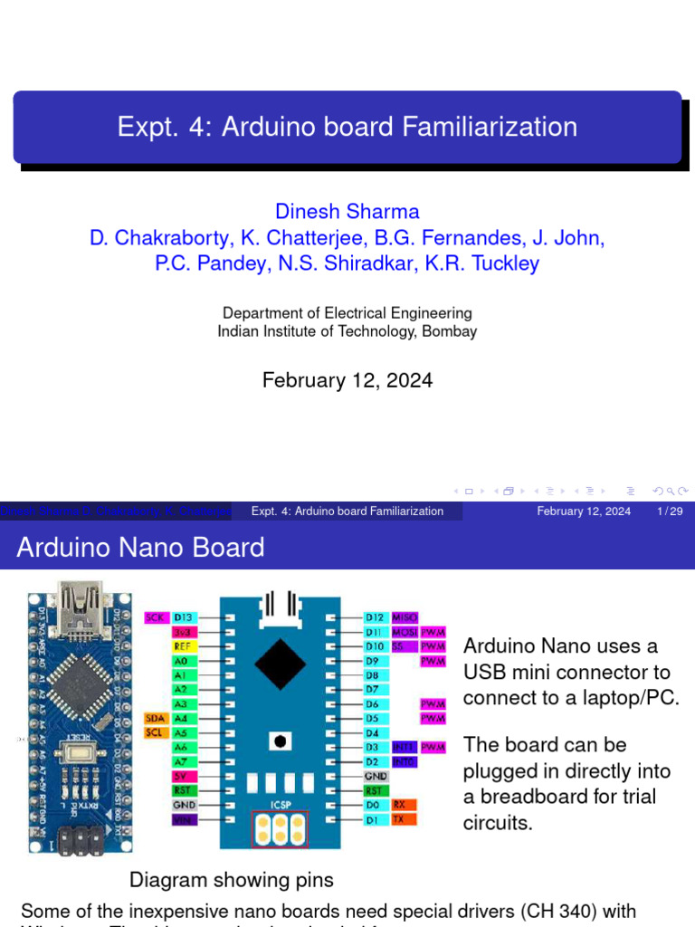 2024 Spring EE Expt04 Arduino 1 | PDF | Arduino | Personal Computers