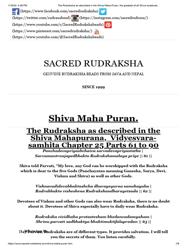 Shiv Purana | PDF | Shiva | Devi