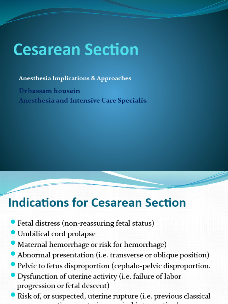 Cesarean Section | PDF | Anesthesia | Childbirth