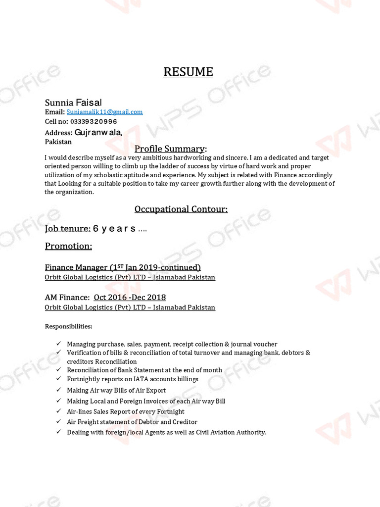 Updated CV 2 | PDF | Pakistan