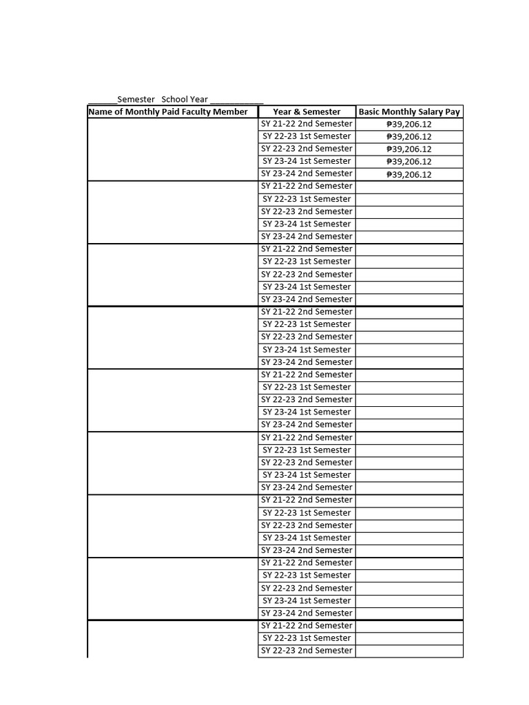Monthly Pay Matrix | PDF | International Trade | International Finance