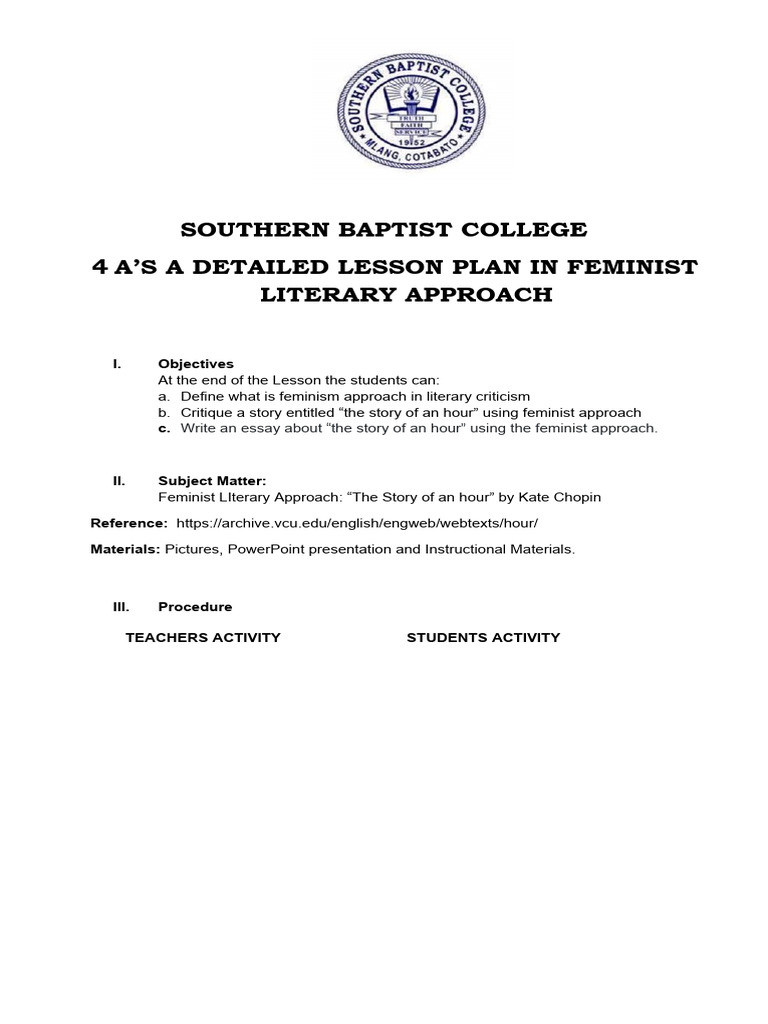 4a's Feminism Lesson Plan | PDF | Feminism | Gender Studies