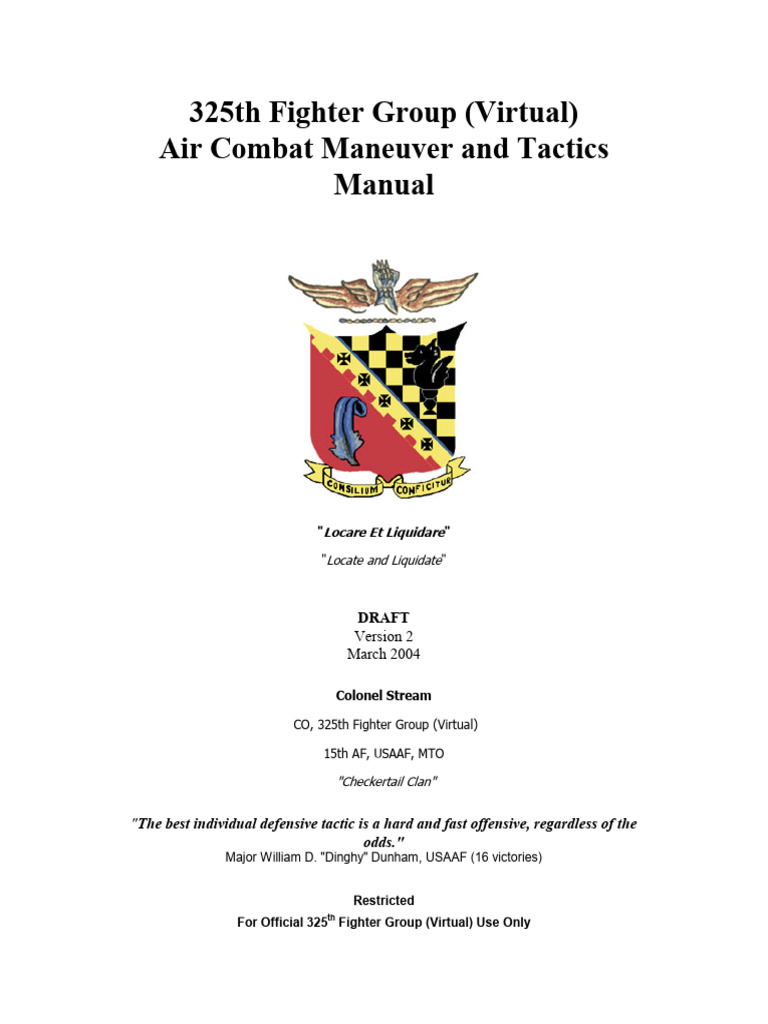 Air Combat - 325th Fighter Group (Virtual) Air Combat Maneuver and ...