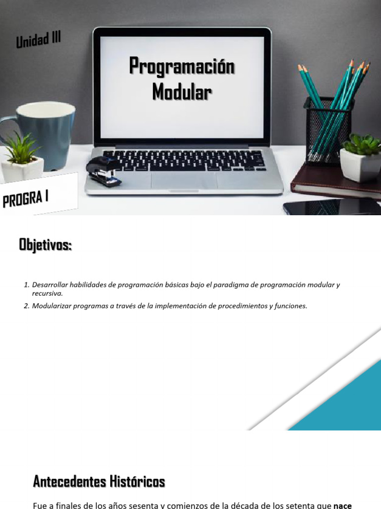 Unidad III-Programación Modular | PDF | Programación de computadoras | Programa de computadora