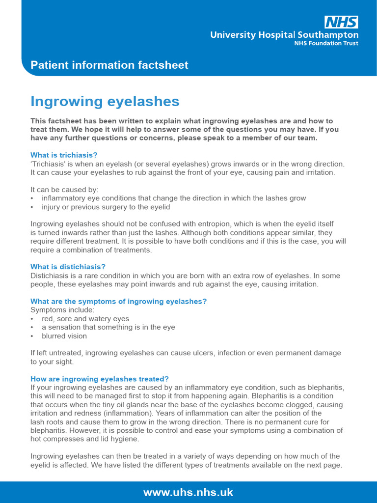 Ingrowing Eyelashes 1914 PIL | PDF | Clinical Medicine | Medical ...