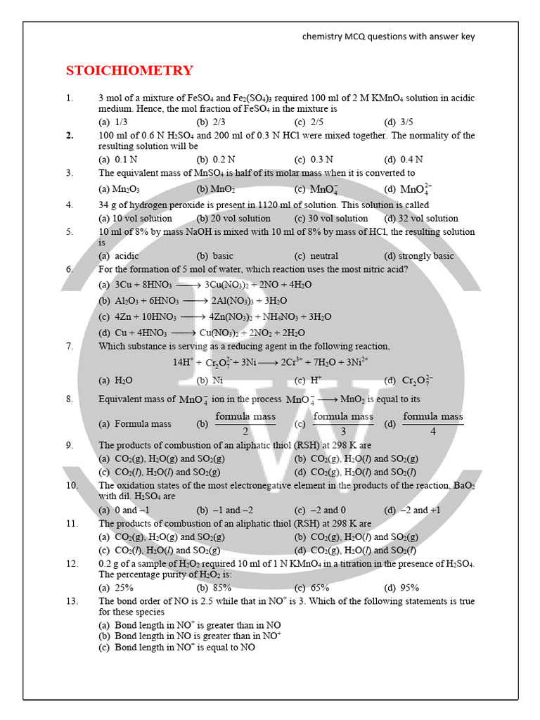 Stoichiometry: Mno Mno | PDF | Redox | Chemical Reactions