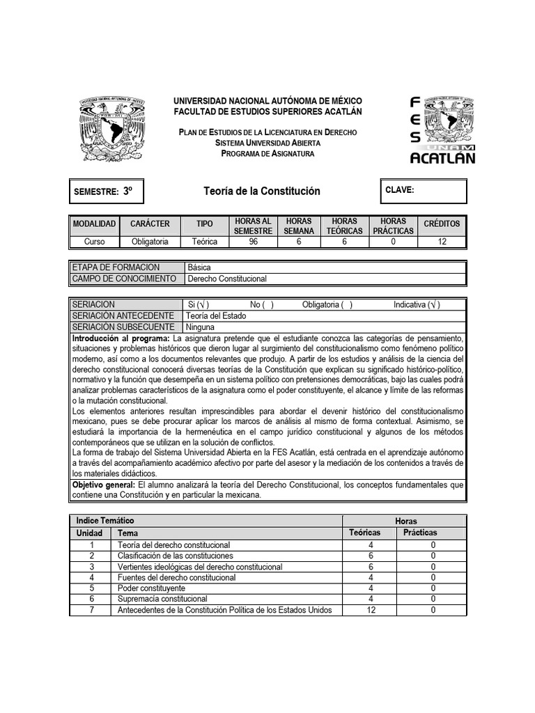12 Teoria De La Constitucion Pdf Constitución México