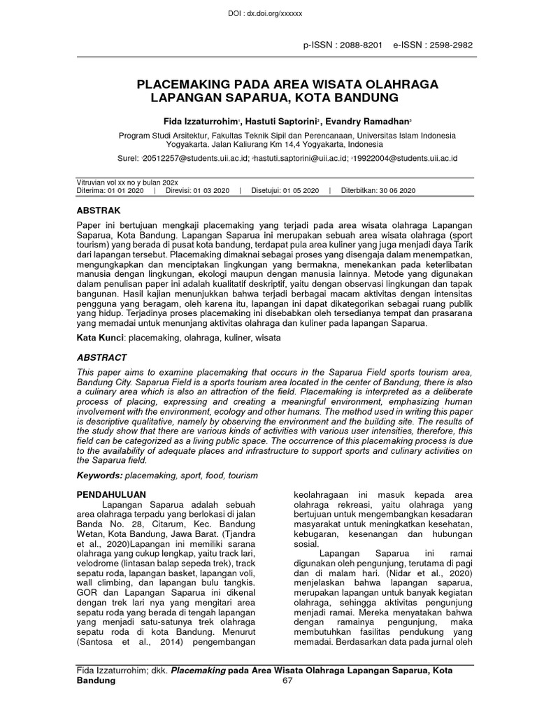 Fida Izzaturrohim - DRAFT PAPER - TEMPLATE VITRUVIAN | PDF | Seni