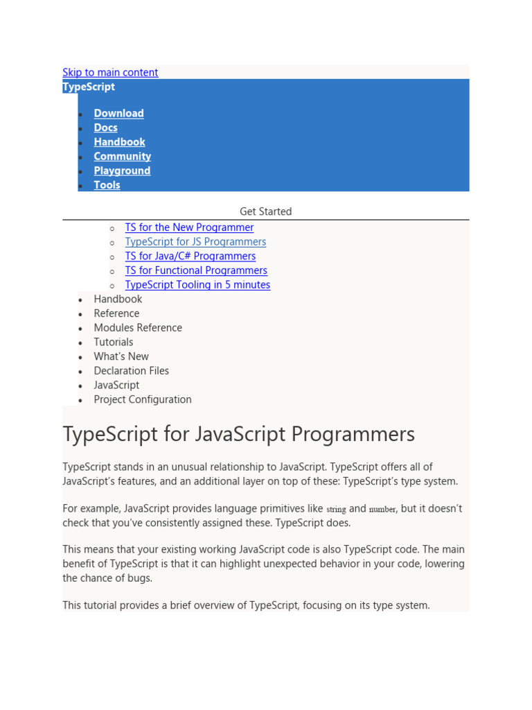 Ts Intro Pdf Java Script Parameter Computer Programming
