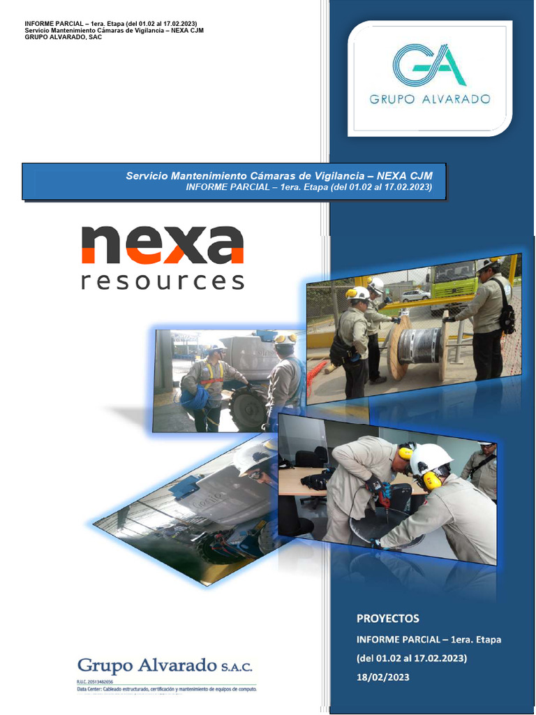 Servicio Mantenimiento Cámaras de Vigilancia - NEXA CJM (Informe Parcial Del 01.02 Al 17.02 ...