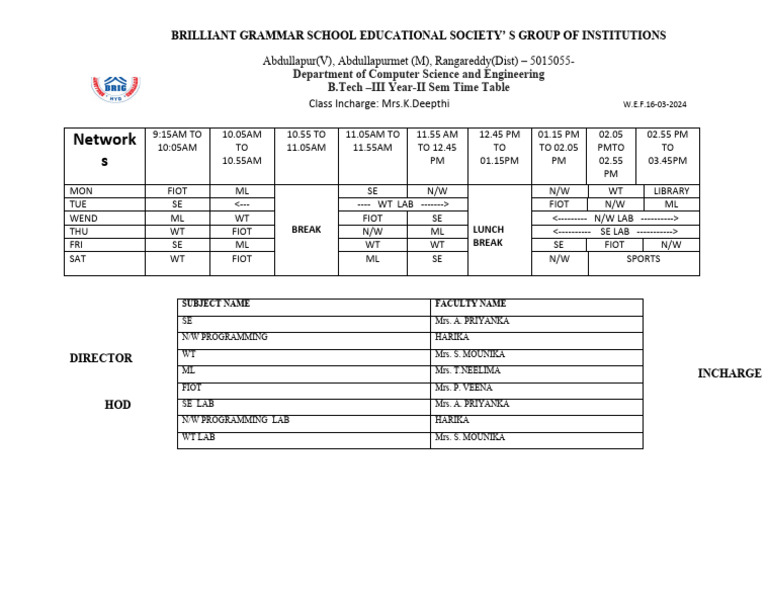 3-2 Time Table Networks | PDF