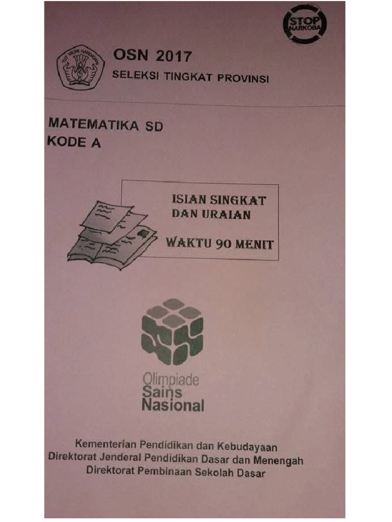 Soal OSP SD Matematika 2017 | PDF
