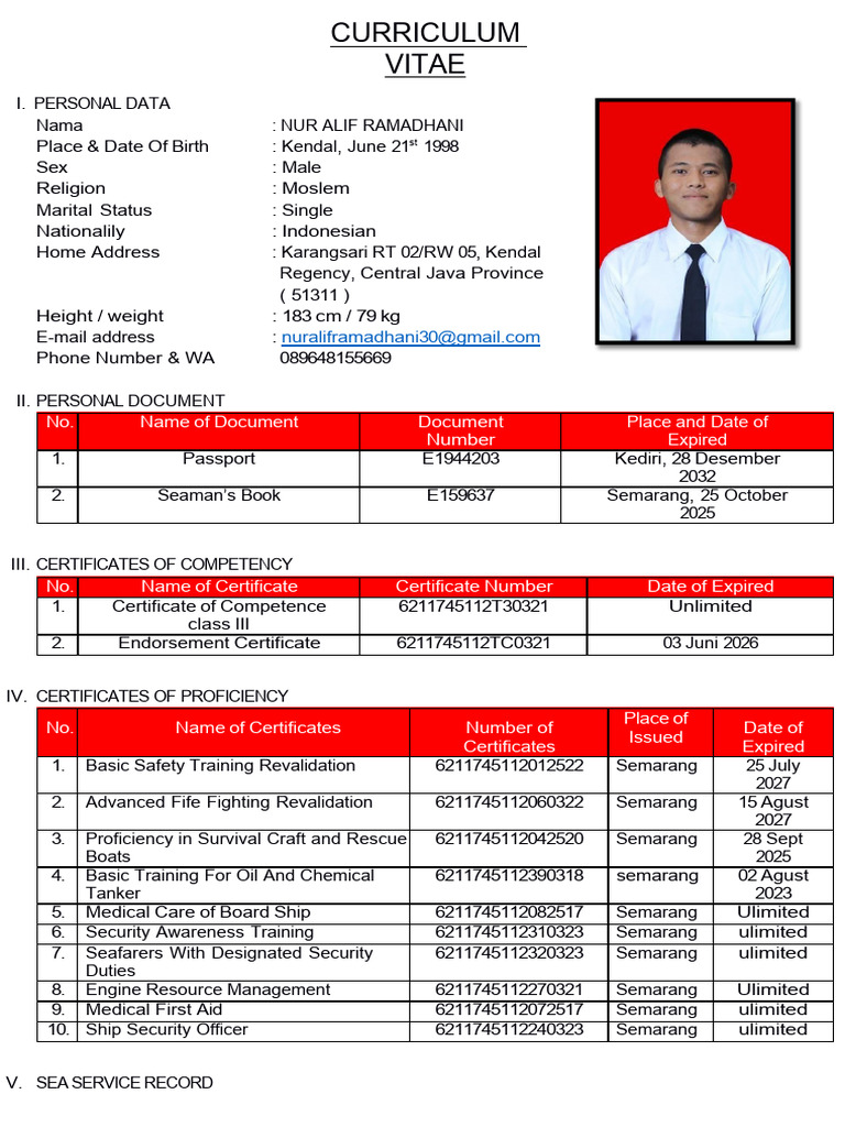 Cv. Nur Alif | PDF | Water Transport | Shipping