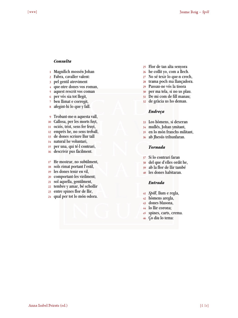 SPILL Jaume Roig | PDF