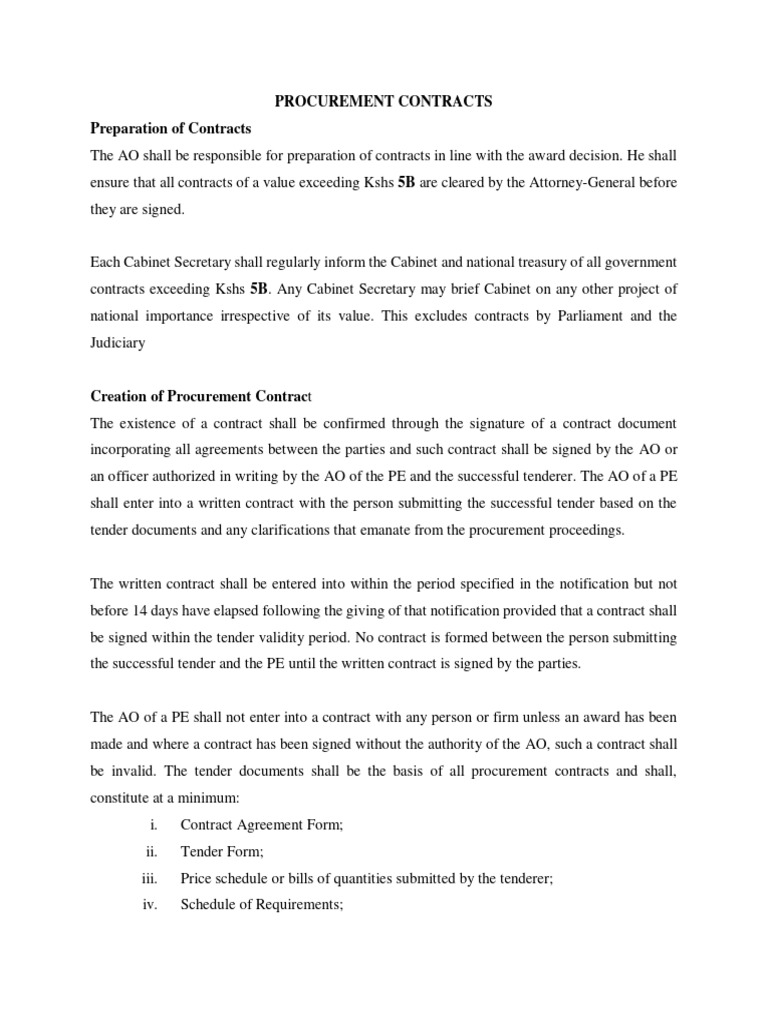 Procurement Contracts | PDF | Interest | Procurement
