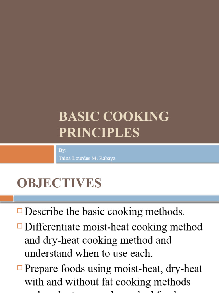Module 4 BASIC COOKING PRINCIPLES 1 | PDF | Grilling | Cooking
