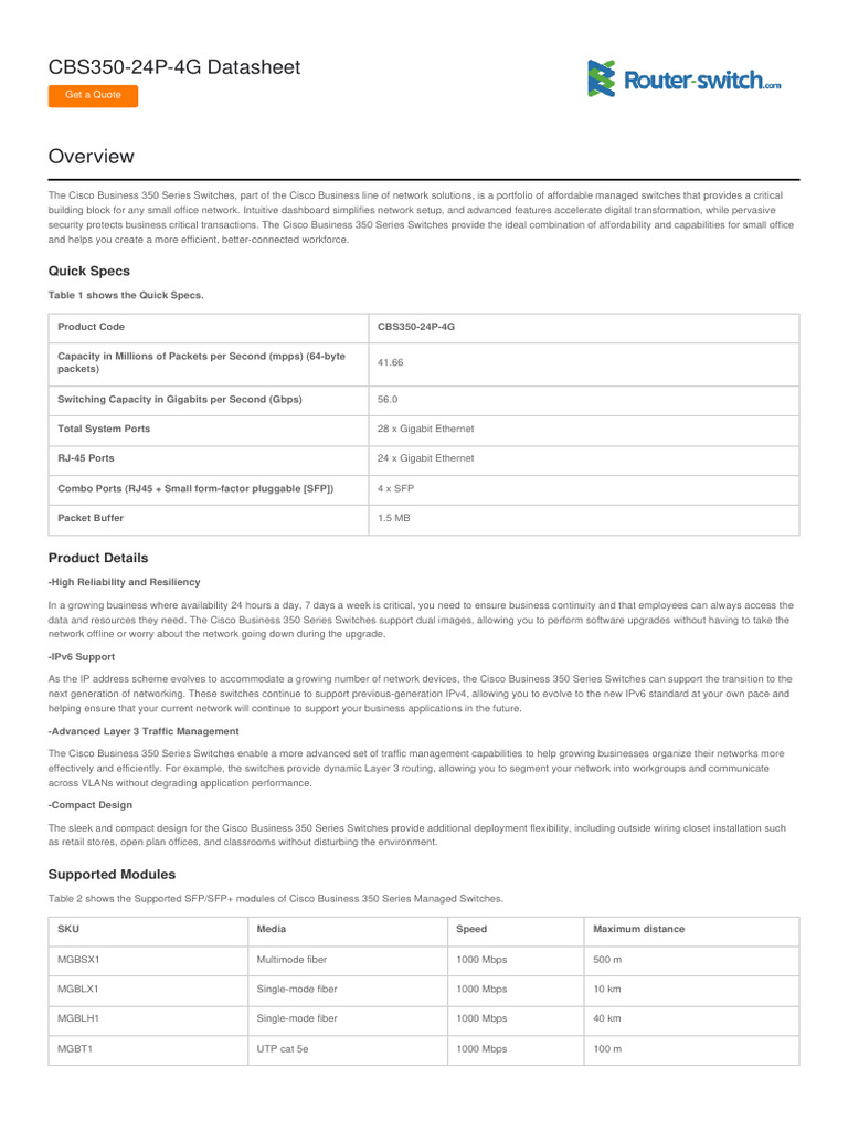 3 Managed Gigabit Ethernet POE Switch-24 Port Datasheet | PDF | Network ...
