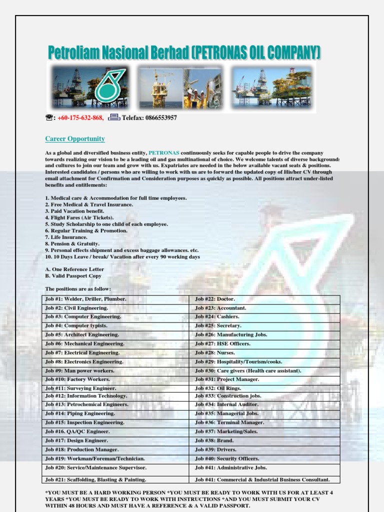 Petronas Oil Company | PDF | Employment | Labour