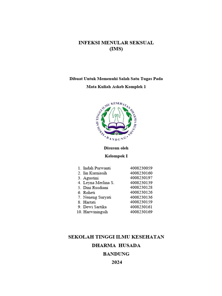 Infeksi Menular Seksual: Gejala dan Pencegahan | PDF