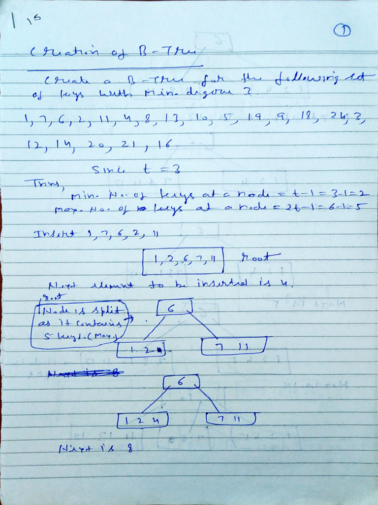 B Tree Creation | PDF