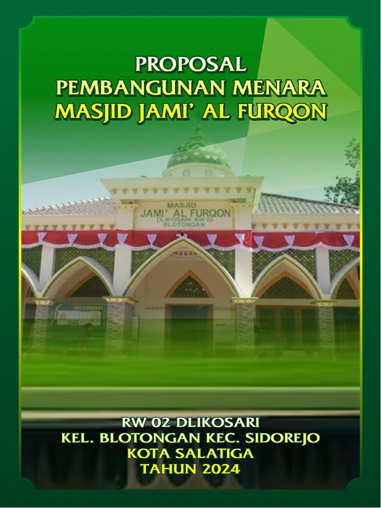 PROPOSAL MENARA MASJID JAMI' ALFURQON | PDF