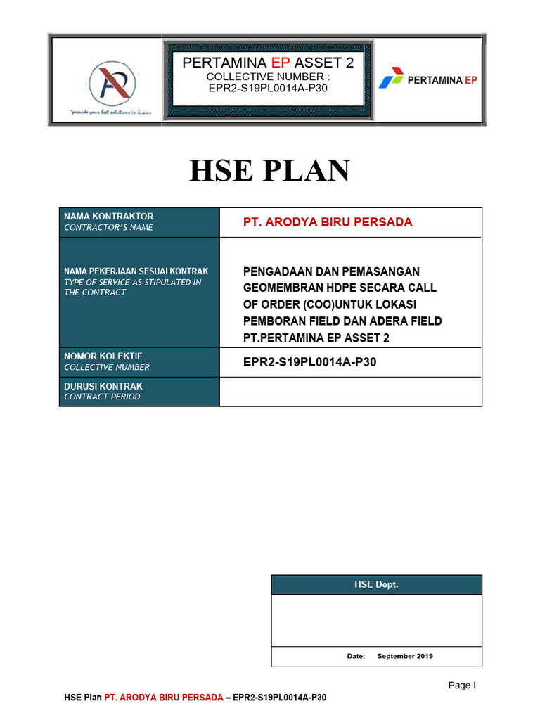 HSE Plan Arodya | PDF