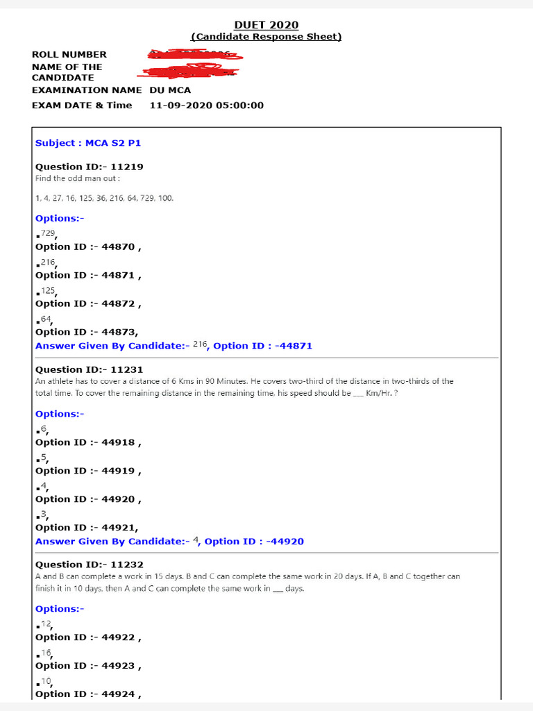 DU Paper - 2020 | PDF | Common Cold | Respiratory Diseases