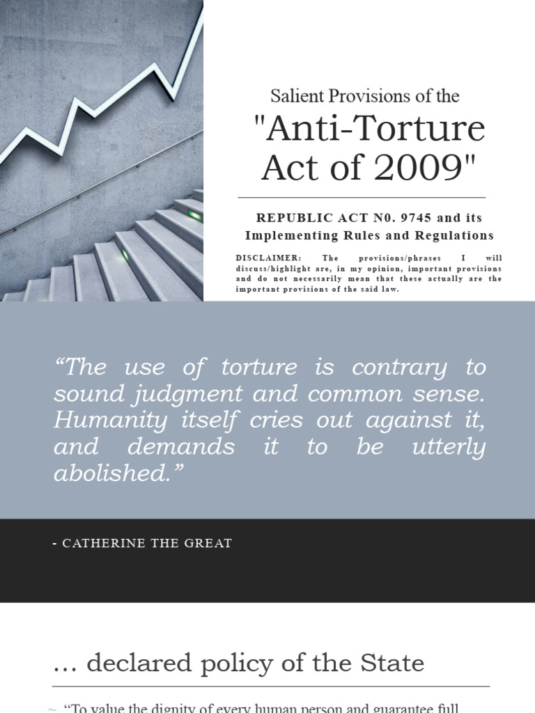Salient Provisions of RA 9745 | PDF | Torture | Solitary Confinement