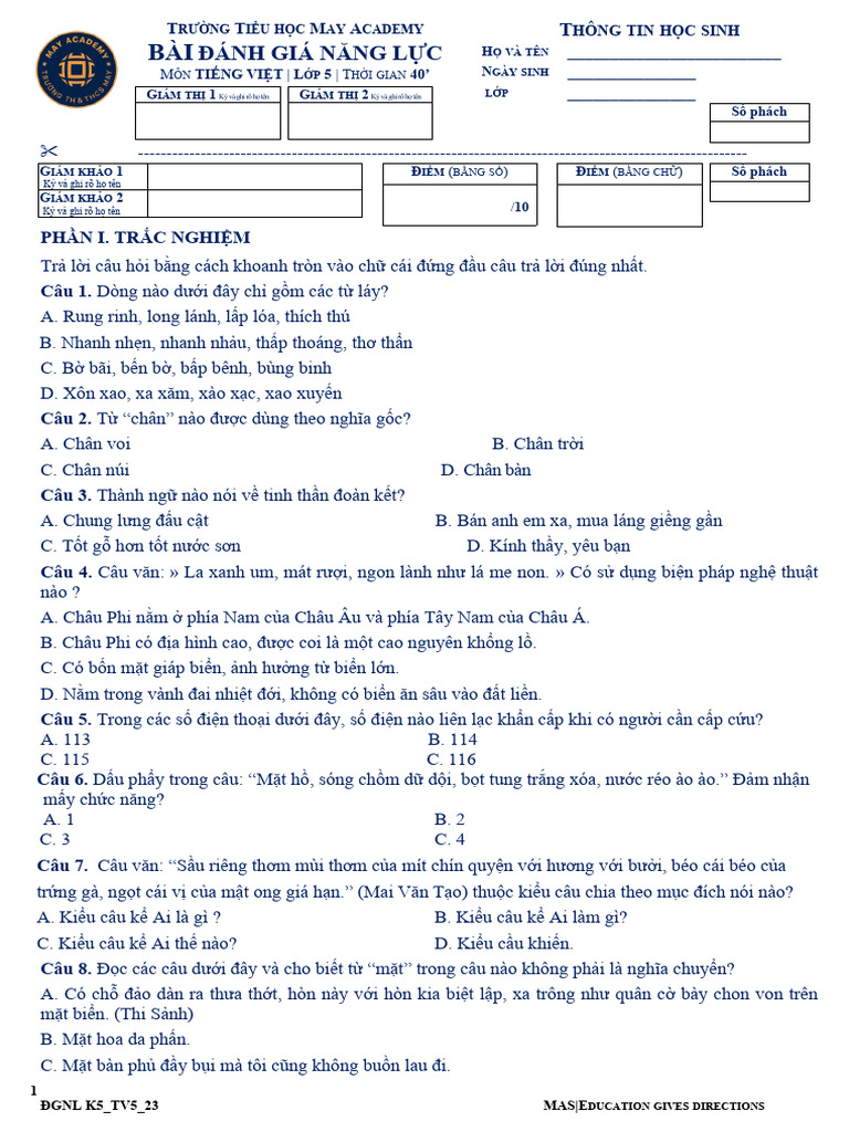 KT AMS TIENGVIET 02 AnhNTN | PDF