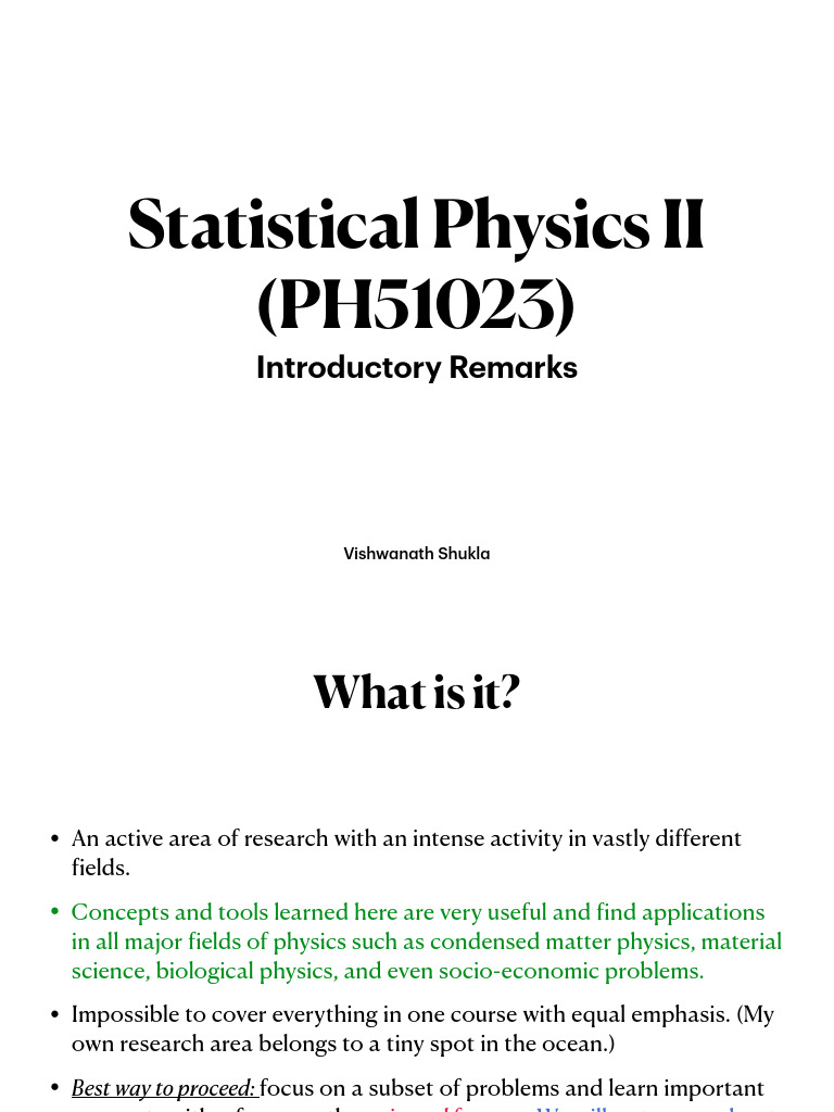 Lecture 2 Introducotry Remarks | PDF | Cell (Biology) | Physics
