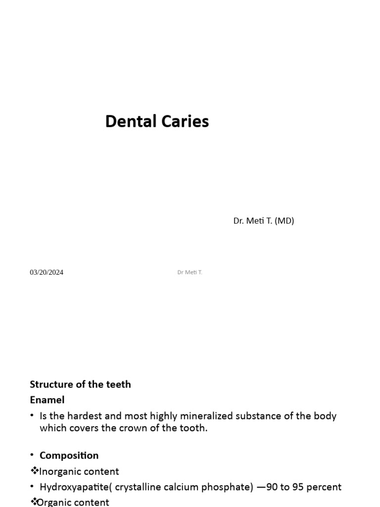 3.dental Caries | PDF | Human Tooth | Dentin